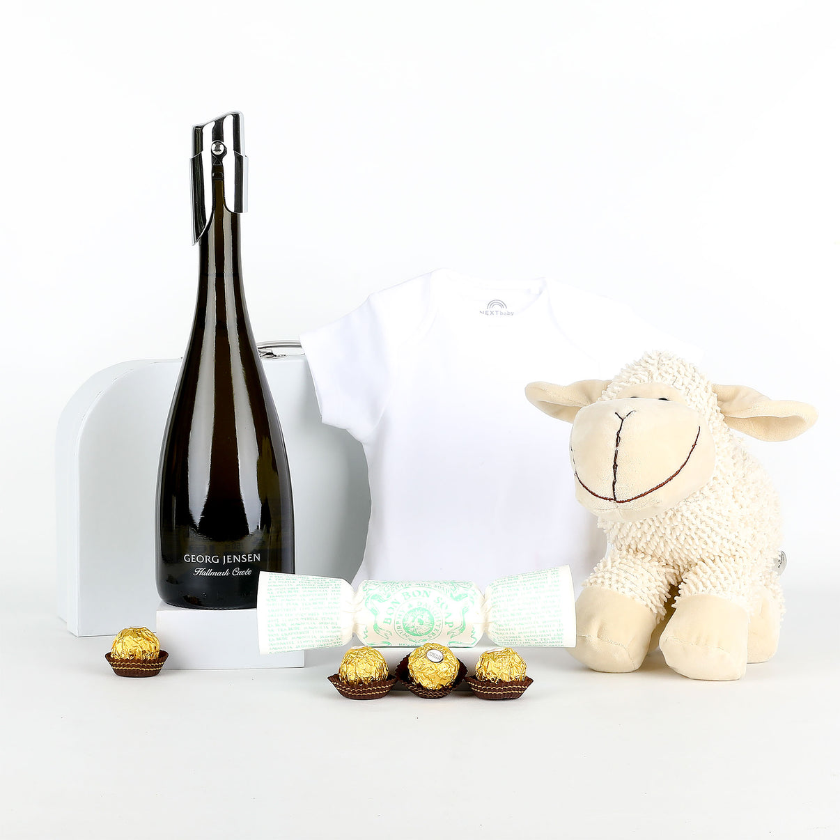 Newborn Baby Gift with Sparkling Wine – Hampers